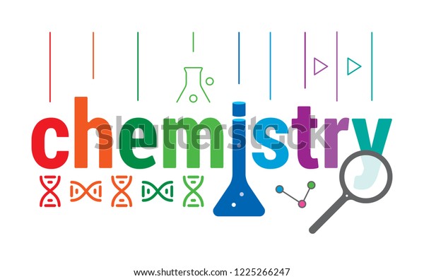 Chemistry Word Concept Chemistry Letters Vector: เวกเตอร์สต็อก (ปลอดค่า ...