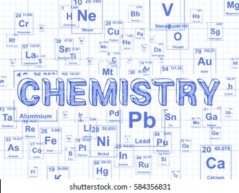 Chemistry Word On Periodic Table Symbols Stock Vector (Royalty Free ...