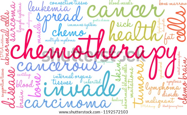 Chemotherapy Word Cloud On White Background Stock Vector (Royalty Free ...