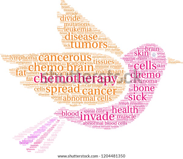 Chemotherapy Word Cloud On White Background: vector de stock (libre de ...