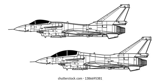 Chance Vought F8 Crusader Outline Vector Stock Vector (Royalty Free ...
