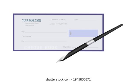 212 White color cheque book Images, Stock Photos & Vectors | Shutterstock
