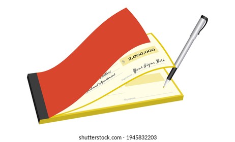 212 White color cheque book Images, Stock Photos & Vectors | Shutterstock