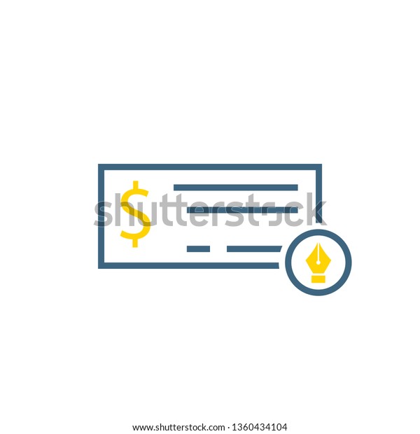 Cheque Deposit Icon Clipart Image Isolated Stock Vector (Royalty Free ...