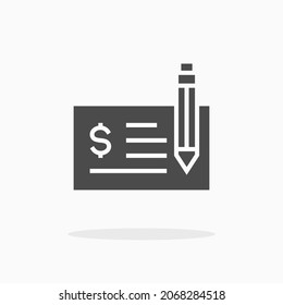 Cheque Icon Your Design Logo Vector Stock Vector (Royalty Free ...