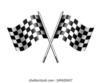 Chequered Checkered Flags Motor Racing Stock Vector (Royalty Free ...
