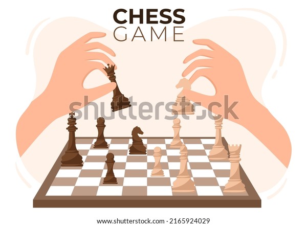 Chequered Chess Board Cartoon Background Illustration Stock Vector ...