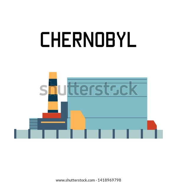 Chernobyl Reactor Vector Flat Illustration Isolated Stock Vector ...