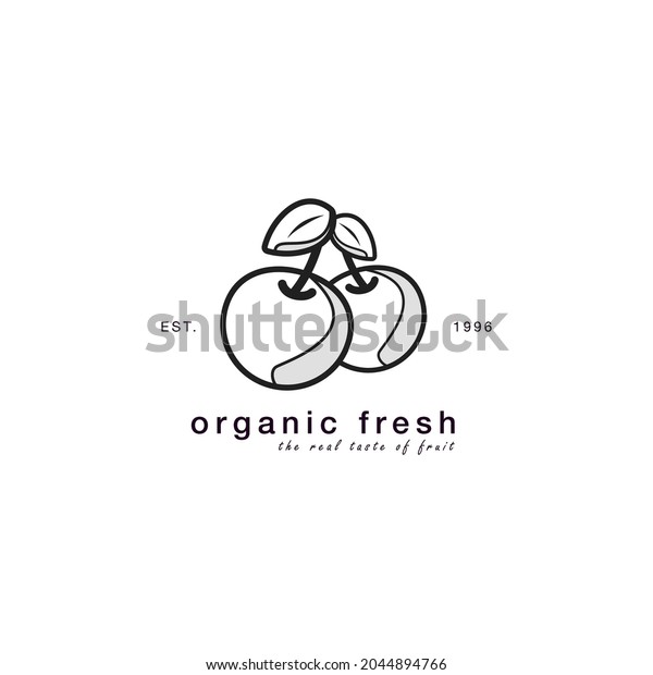 Cherry Brand Logo Design Label Icon Stock Vector (Royalty Free ...