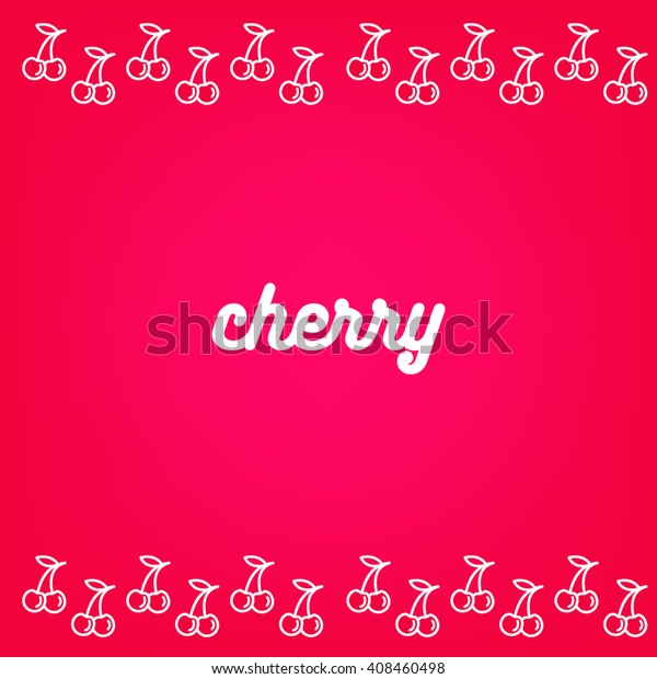 Cherry Logo Pink Couple Cute Pretty Stock Vector (Royalty Free ...
