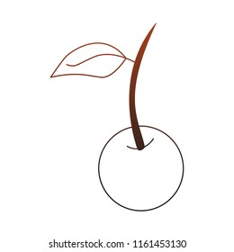 Cherry Natural Fruit Red Lines Stock Vector (Royalty Free) 1161453130 ...