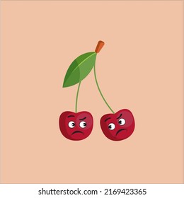 Cherry Red Confused Expression Product Campaigns Stock Vector (Royalty ...