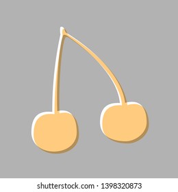 Cherry Sign Illustration Emboss Effect Light Stock Vector (Royalty Free ...