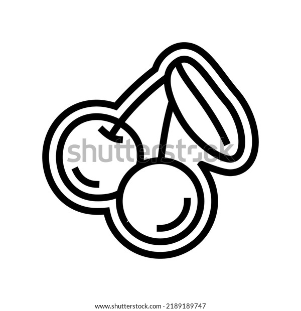 Cherry Slot Game Line Icon Vector Stock Vector (Royalty Free ...