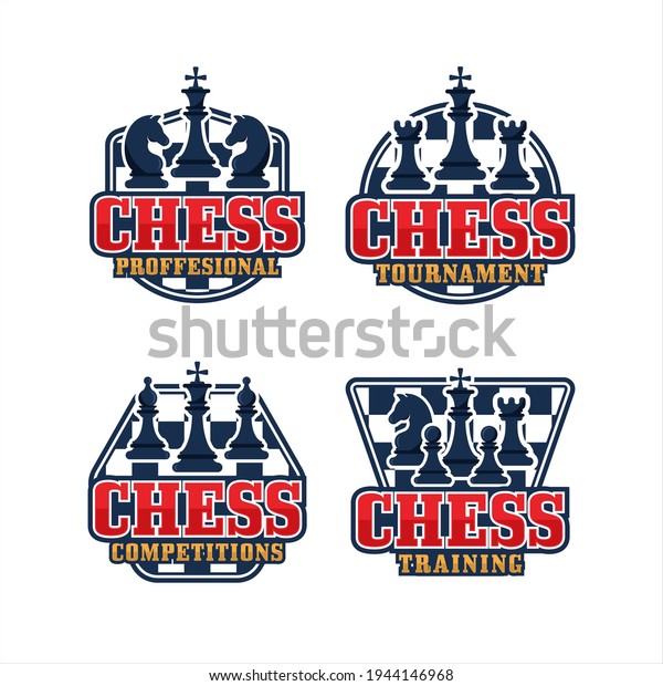 Chess Badge Design Logo Collection Stock Vector (Royalty Free ...