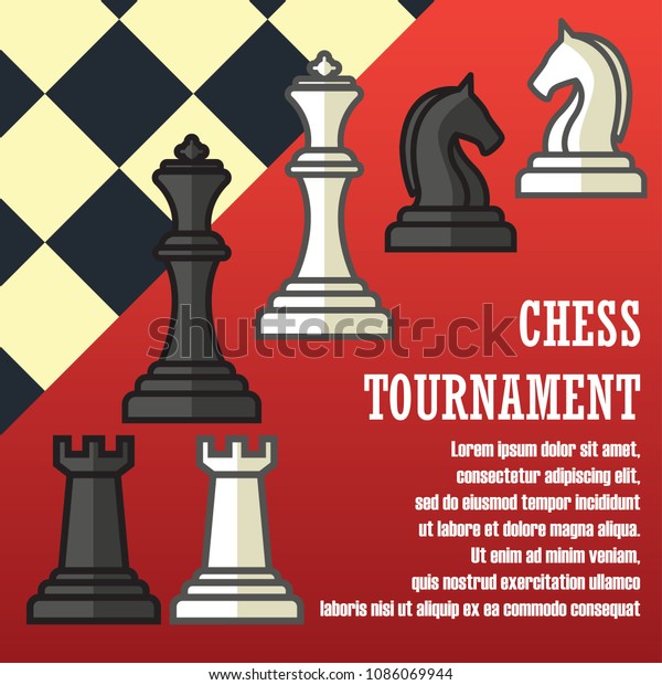 chess banner for chess tournament. vector illustration