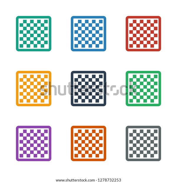 Chess Board Icon White Background Editable Stock Vector (Royalty Free ...
