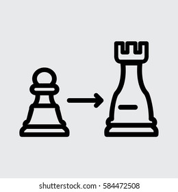 Chess Icon Gray Background Stock Vector (Royalty Free) 584472508 ...