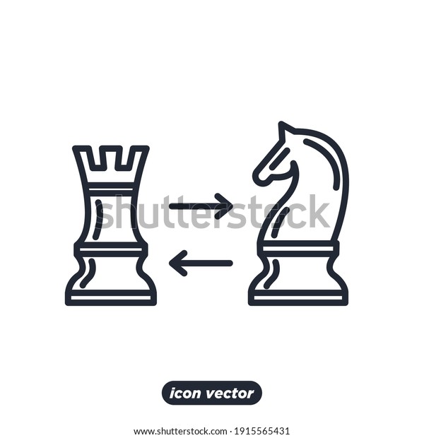 Chess Icon Chess Strategy Symbol Template Stock Vector (Royalty Free ...