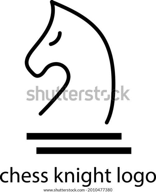 Chess Knight Logo Minimalism Style Board Stock Vector (Royalty Free ...