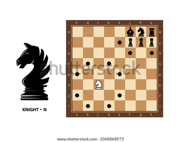 Chess Knight Moves Vector Illustration Stock Vector (Royalty Free ...