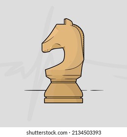 Chess Knight Piece Simple Vector Stock Vector (Royalty Free) 2134503393 ...