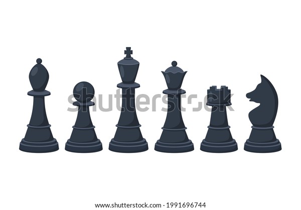 Chess Pieces Cartoon Style Vector Illustration Stock Vector (Royalty ...