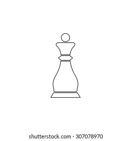 Chess Queen Black Outline Simple Pictogram 스톡 일러스트 428251678 | Shutterstock