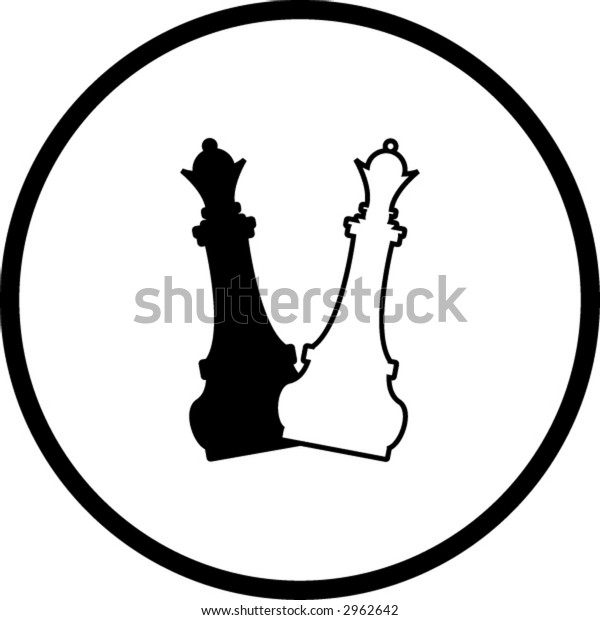 Chess Queen Pieces Symbol Stock Vector (Royalty Free) 2962642