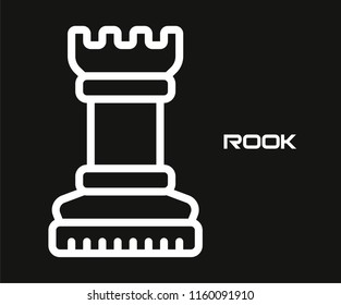 Chess Rook Piece Vector Icon Stock Vector (Royalty Free) 1160091910 ...