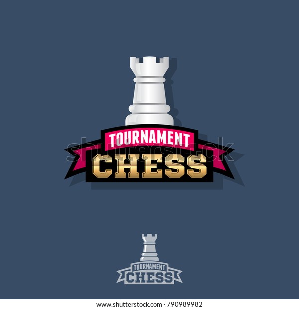 Chess Tournament Logo Chess Competition Emblem Stock Vector (Royalty ...