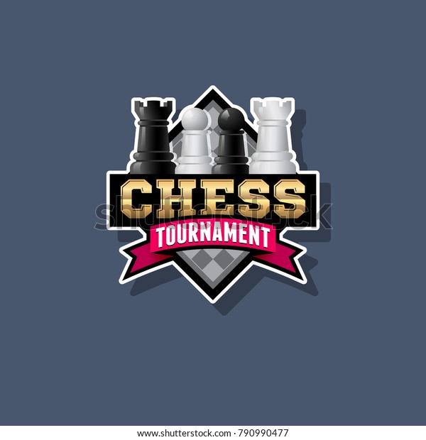 Chess Tournament Logo Chess Competition Emblem Stock Vector (Royalty ...