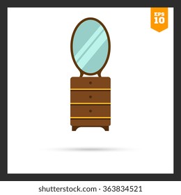 Chest Drawers Mirror Stock Vector (Royalty Free) 363834521