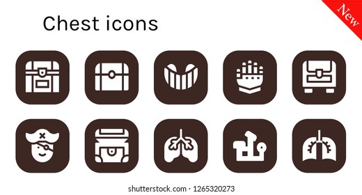 Chest Icon Set 10 Filled Chest Stock Vector (Royalty Free) 1265320273 ...