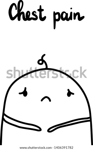 Chest Pain Hand Drawn Vector Illustration Stock Vector (Royalty Free ...