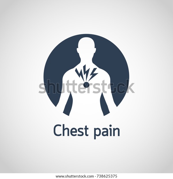 Chest Pain Vector Logo Icon Illustration Stock Vector (Royalty Free ...