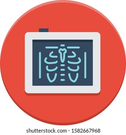 Chest X Ray Icon Flat Design Stock Vector (Royalty Free) 1582667968 ...