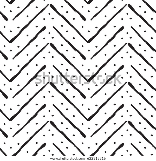 Chevron Abstract Hand Draw Seamless Pattern Stock Vector (Royalty Free ...