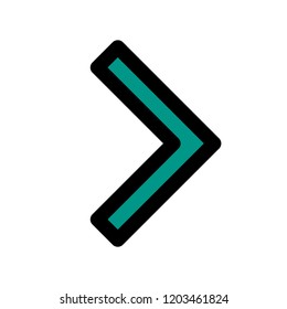 Chevron Arrow Pointing Rightward Stock Vector (Royalty Free) 1203461824