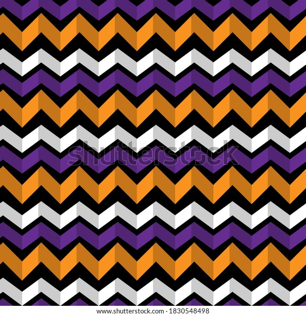 Chevron Halloween Seamless Pattern Background Vector Stock Vector ...