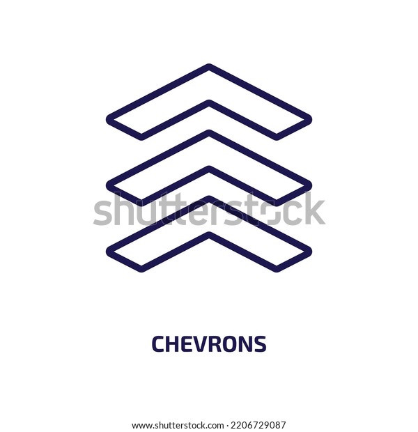 Chevrons Icon Army War Collection Thin Stock Vector (Royalty Free ...
