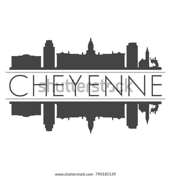 Cheyenne Wyoming Usa Skyline Vector Art Stock Vector (Royalty Free ...
