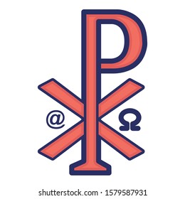 Chi Rho Isolated Vector Icon Which Stock Vector (Royalty Free ...