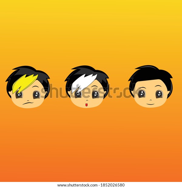 Chibi Illustration Emotion Face Character Vector Stock Vector (Royalty ...