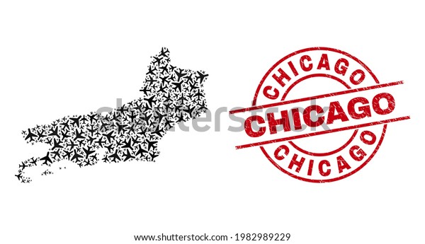 Chicago Rubber Seal Piaui State Map Stock Vector (Royalty Free ...