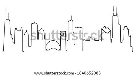 Chicago Skyline Line Drawing | Free download on ClipArtMag