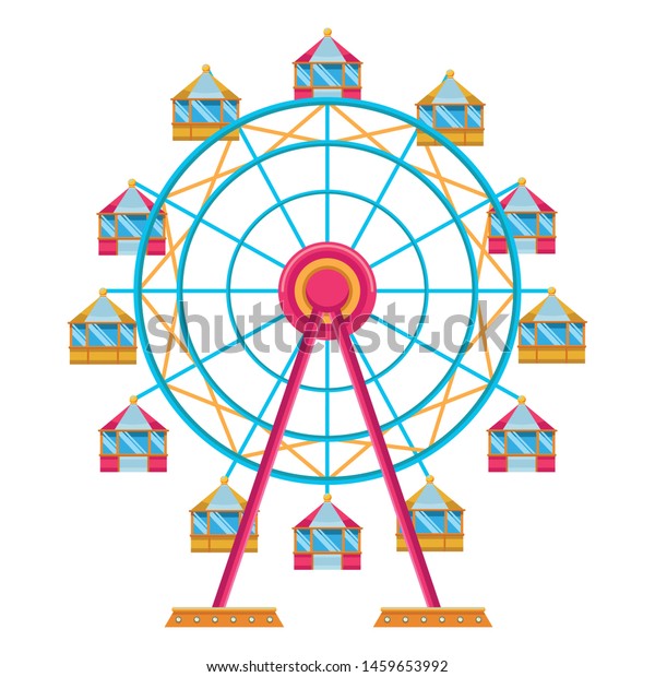 Chicago Wheel Amusement Park Isolated Vector Stock Vector (Royalty Free ...