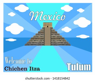 38 Tulum mexico travel poster Images, Stock Photos & Vectors | Shutterstock