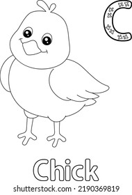 Chick Alphabet Abc Coloring Page C Stock Vector (Royalty Free ...