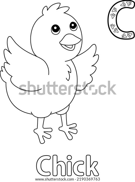 Chick Alphabet Abc Coloring Page C Stock Vector (Royalty Free ...